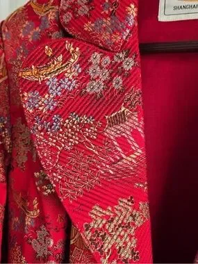 Peony Shanghai | Intimates & Sleepwear | Vintage Robe Royal Red Peony ...